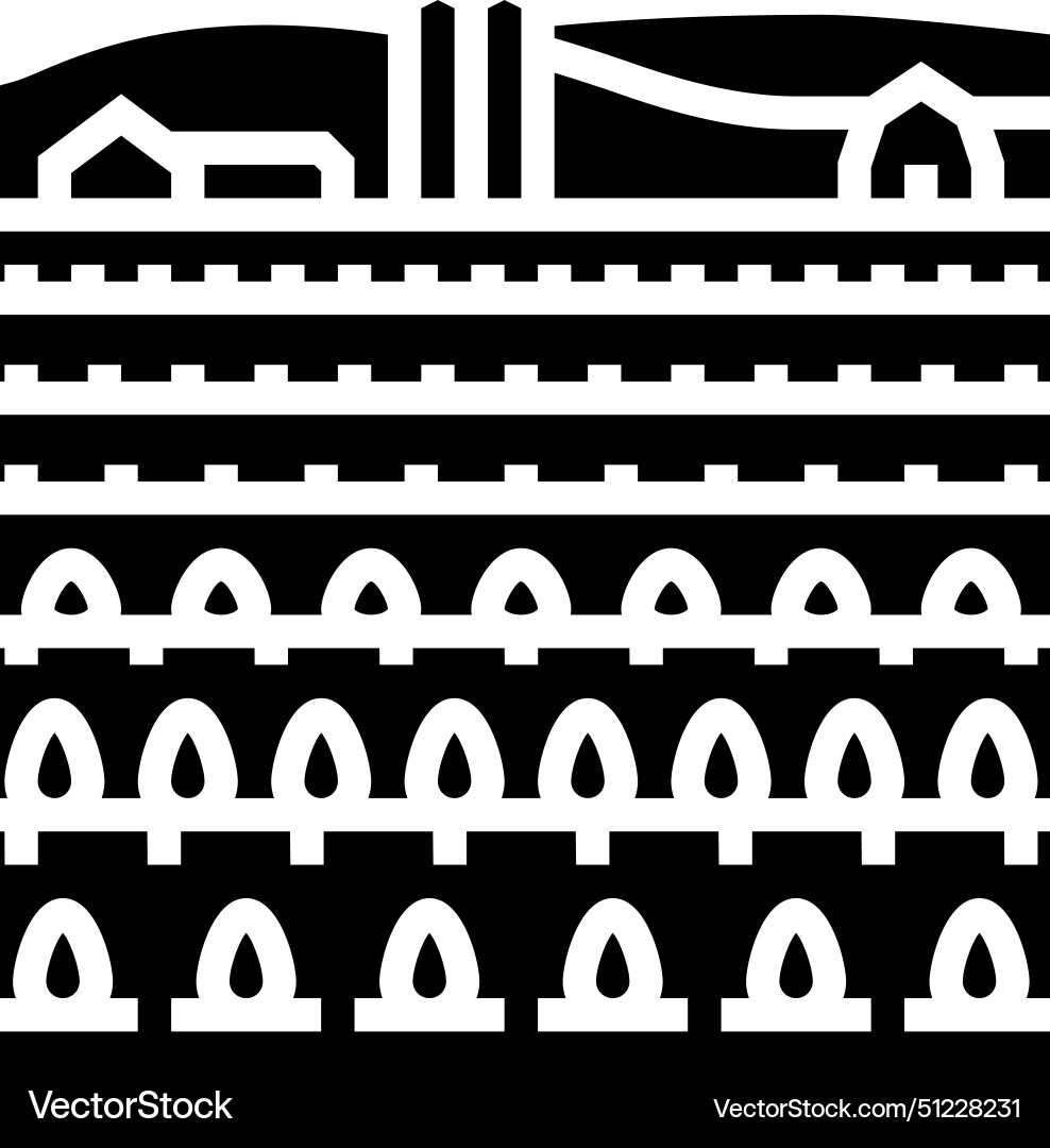 Plantation farm glyph icon Royalty Free Vector Image