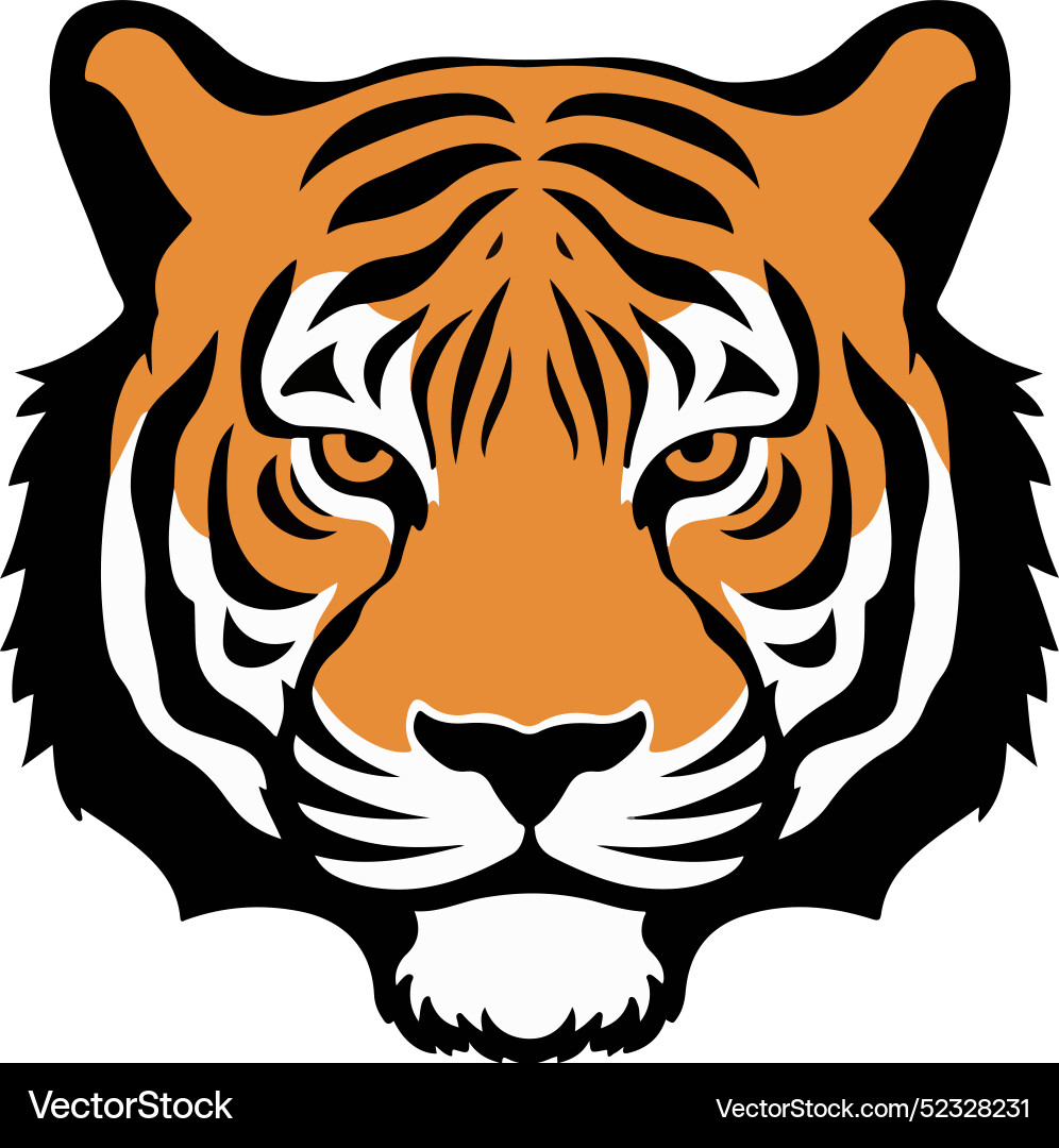 Tiger head Royalty Free Vector Image - VectorStock
