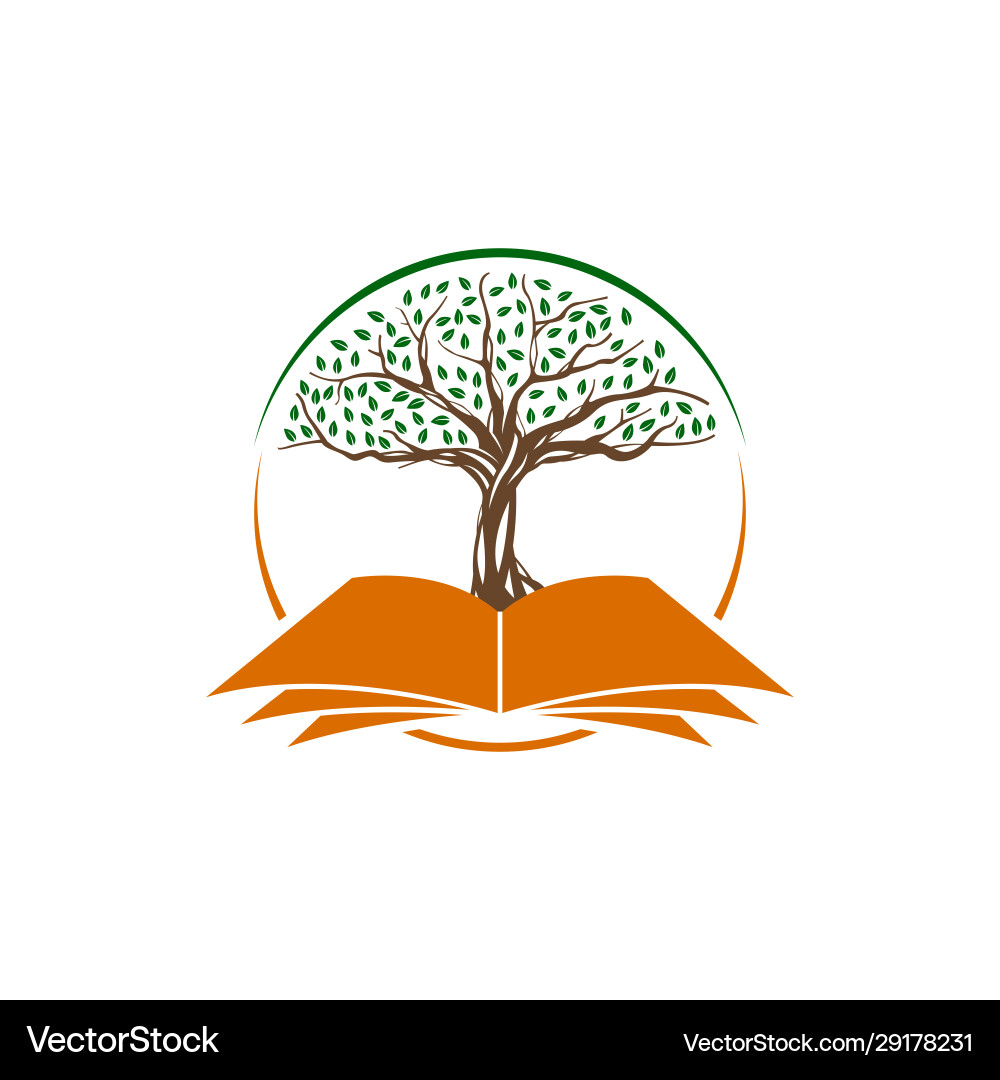 Tree book logo icon Royalty Free Vector Image - VectorStock