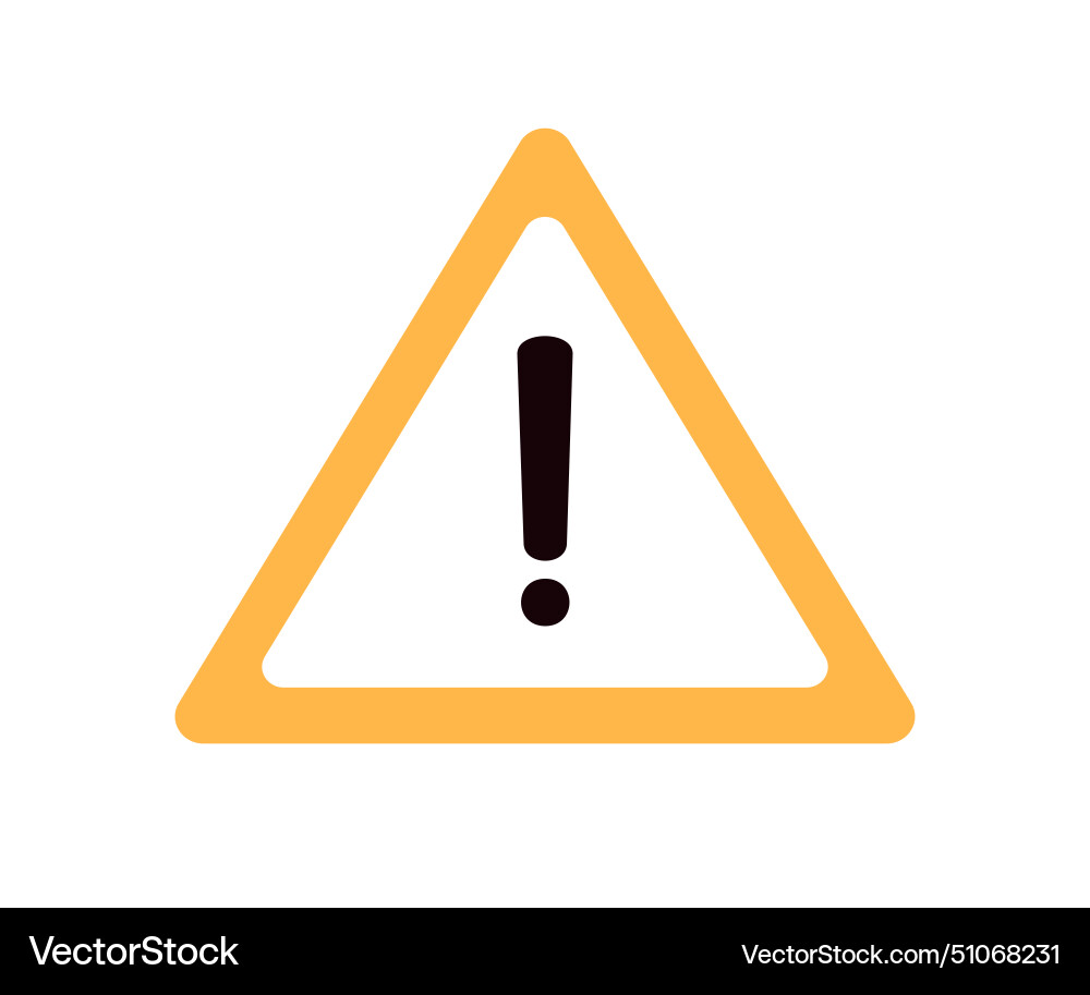 Warning exclamation mark triangle sign beware of Vector Image