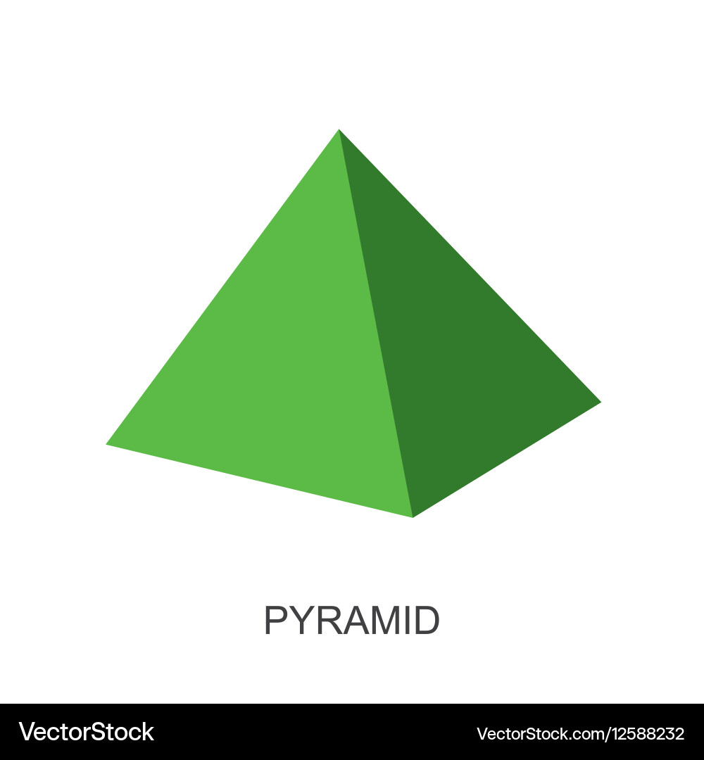 3d shape pyramid Royalty Free Vector Image - VectorStock