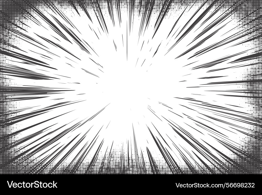 Comic speed lines background with radial burst Vector Image