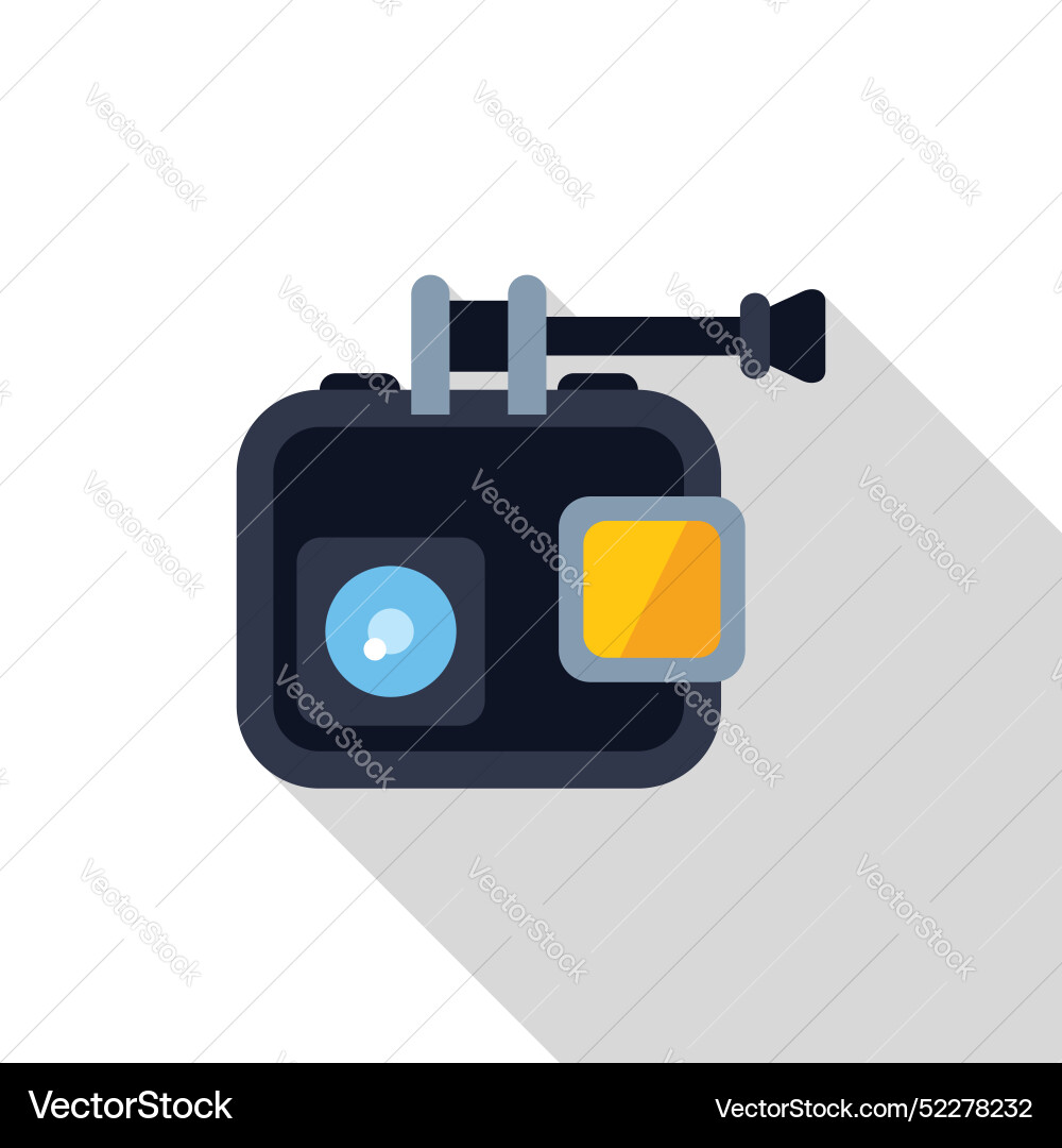 Modern action camera capturing extreme sports Vector Image