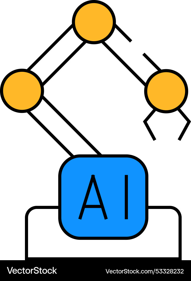 Robotic arm ai icon color Royalty Free Vector Image Robotic arm ai icon color Royalty Free Vector Image