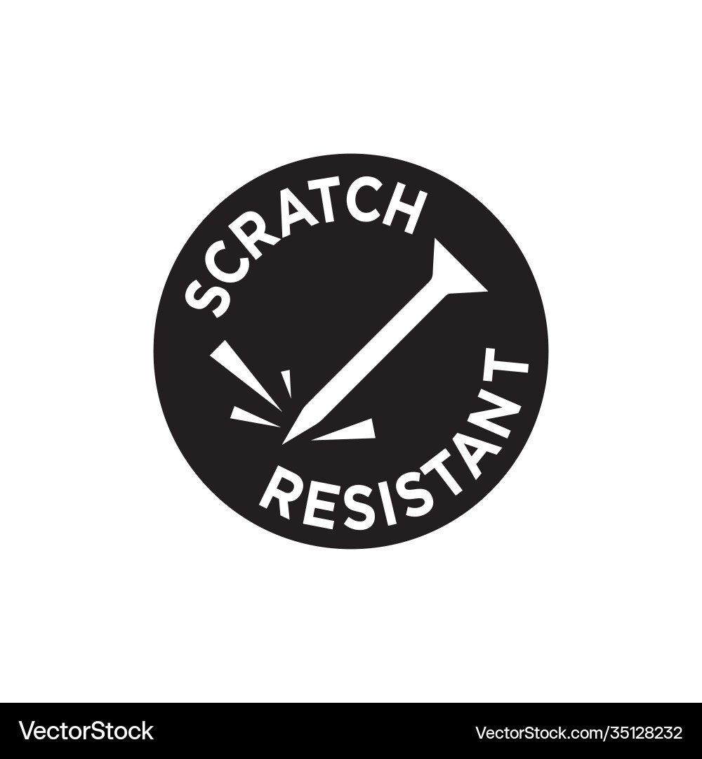 Scratch resistant symbol Royalty Free Vector Image