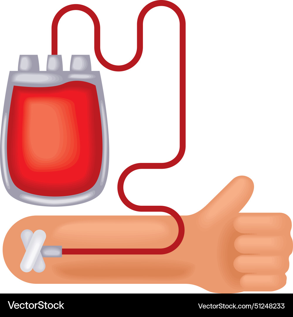 Blood donation responsibility Royalty Free Vector Image