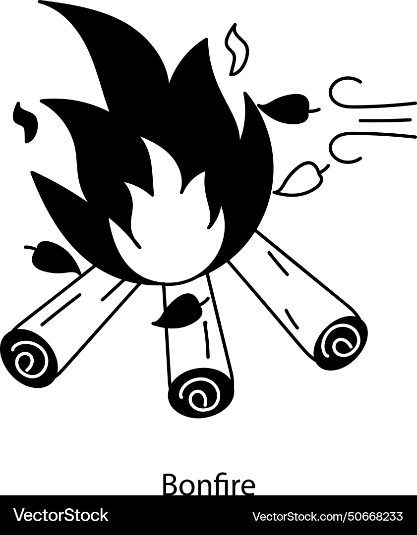 Bonfire Royalty Free Vector Image - VectorStock