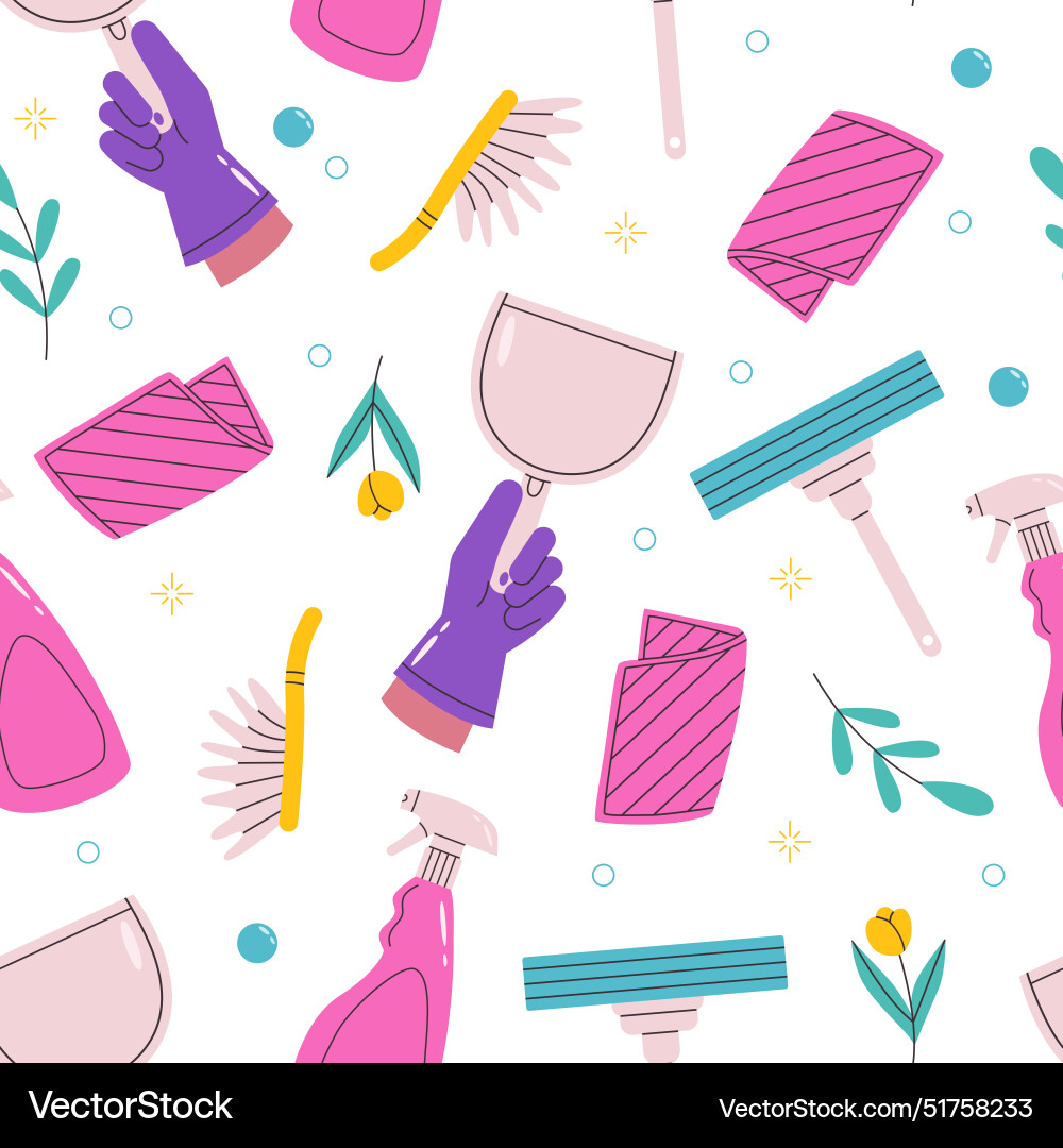 Cleaning seamless pattern Royalty Free Vector Image Cleaning seamless pattern Royalty Free Vector Image