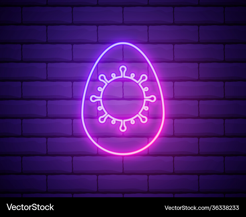 Conceptual neon easter icon design Royalty Free Vector Image