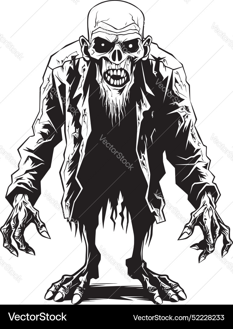 Creepy corporeal icon signifying the horror Vector Image