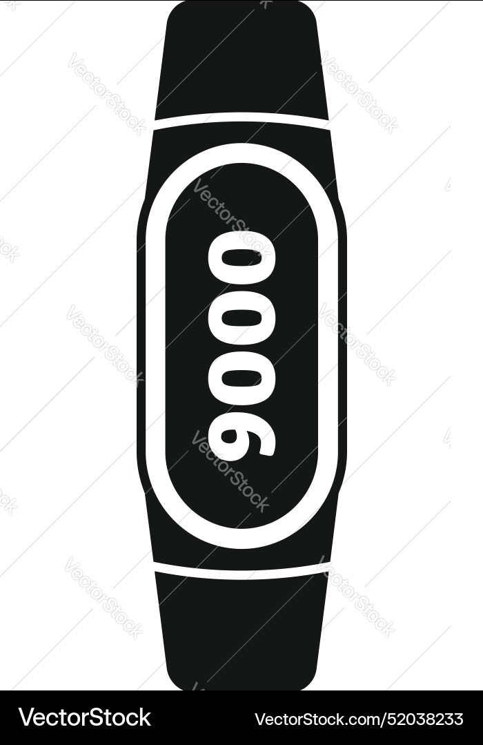 Fitness tracker showing steps walking icon glyph Vector Image