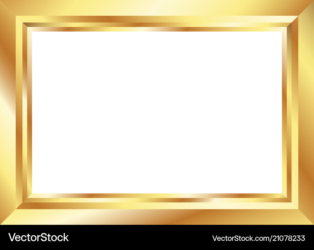 Golden frame Royalty Free Vector Image - VectorStock