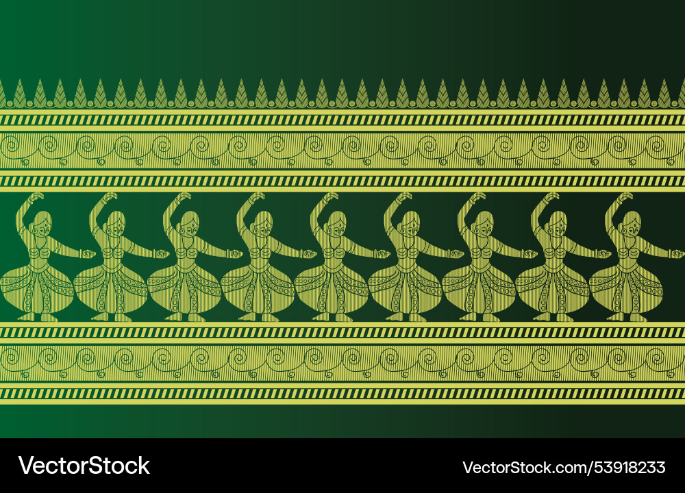 Indian ethnic sari design which is originated Vector Image
