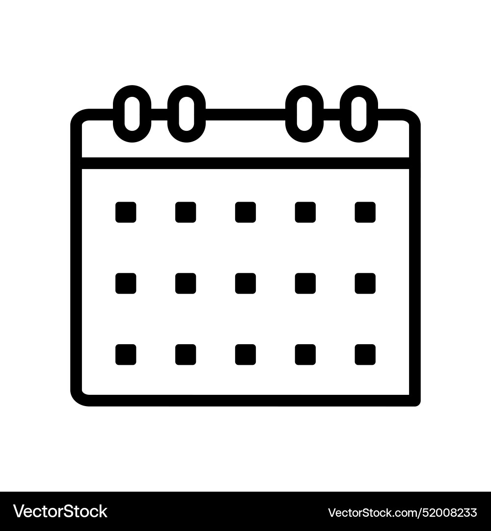 Monthly calendar icon perfect for event planning Vector Image