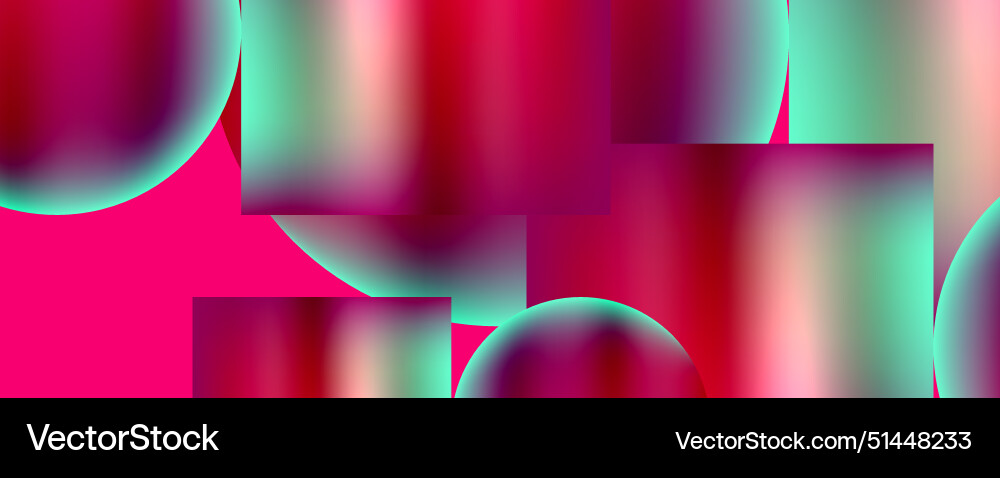 Neon color abstract geometric shapes background Vector Image