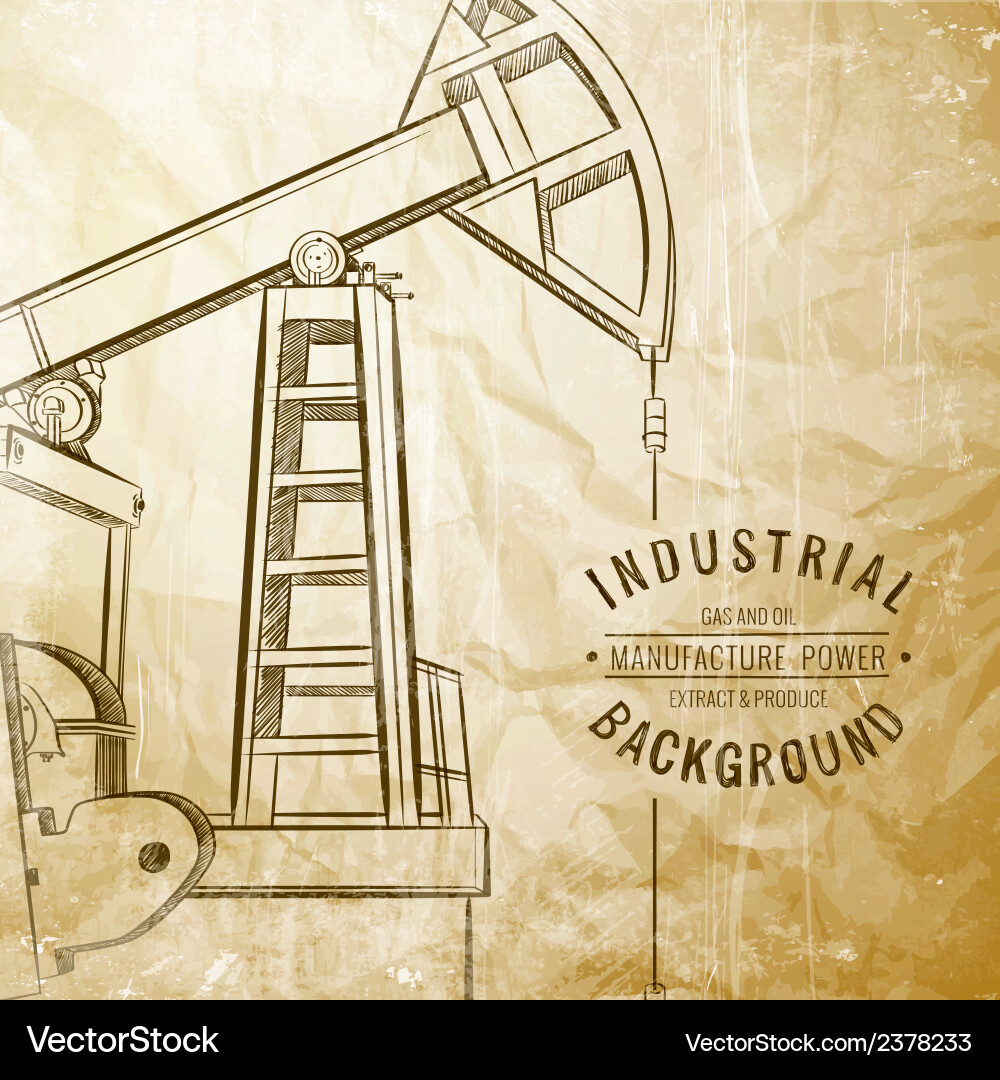 Oil pump Royalty Free Vector Image - VectorStock