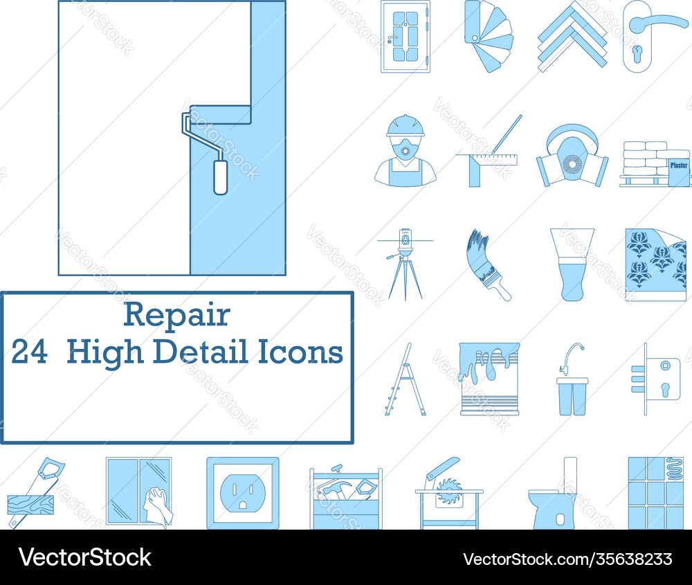 Reparatur Icon Set Lizenzfreies Vektorbild - VectorStock