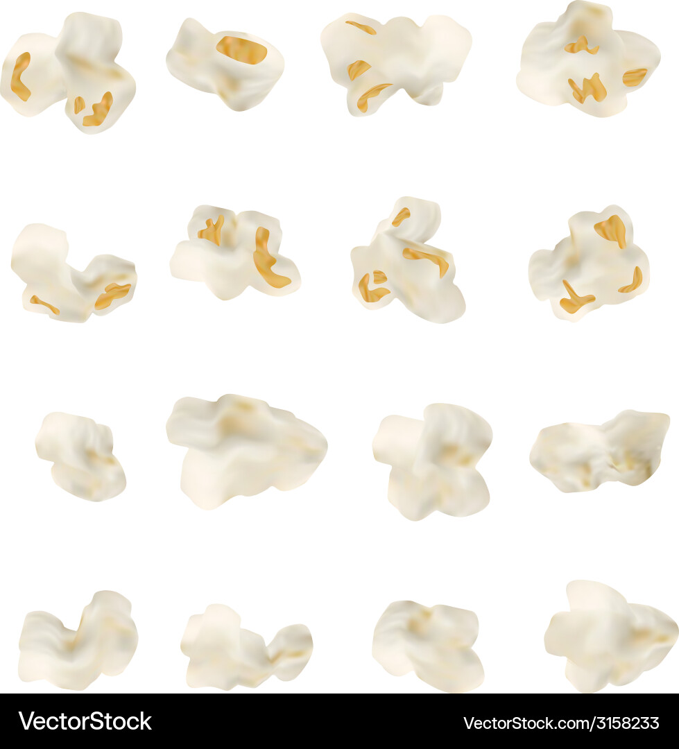 Set popcorn Royalty Free Vector Image - VectorStock