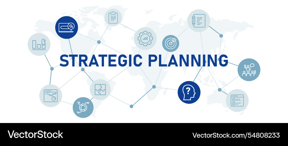Strategic planning company business plan strategy Vector Image