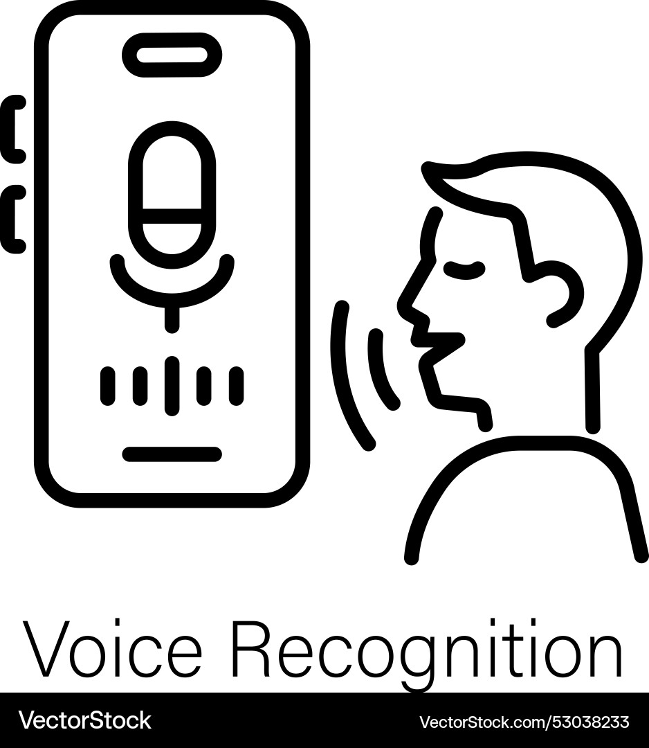 Voice recognition Royalty Free Vector Image - VectorStock