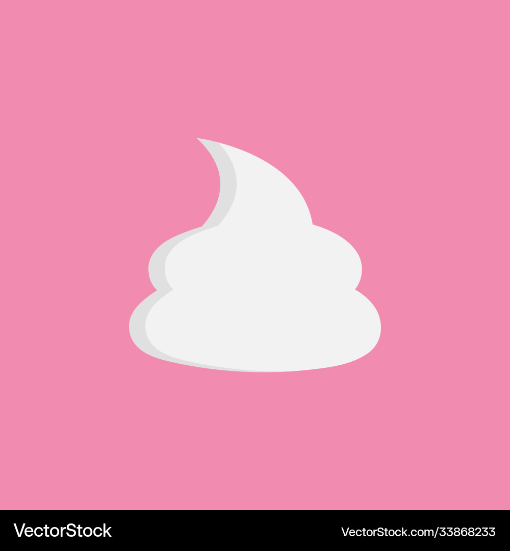 Whipped Cream Dollop Royalty Free Vector Image
