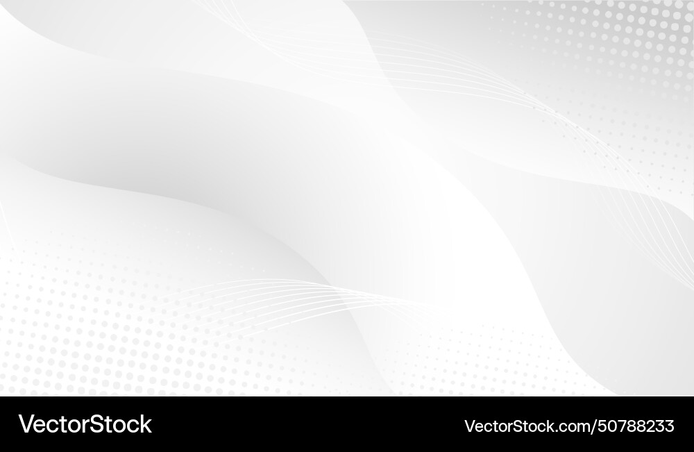 White abstract wavy background design Royalty Free Vector
