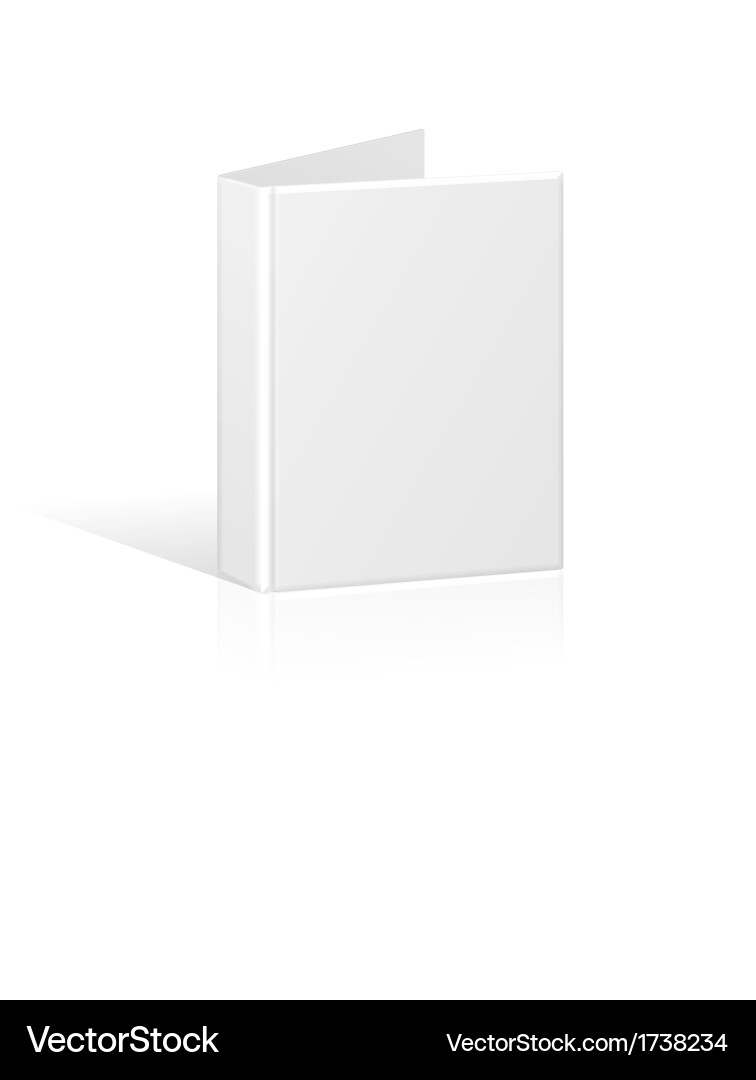 Blank Book Cover Template Royalty Free Vector Image