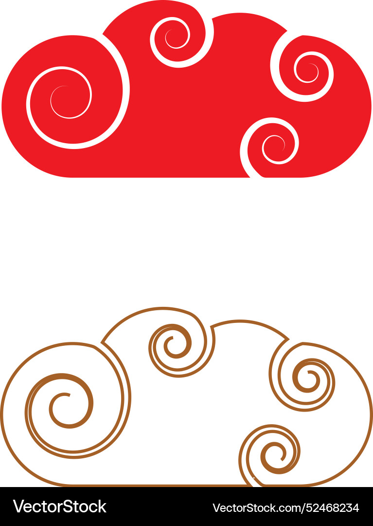 Chinese Cloud Template Royalty Free Vector Image