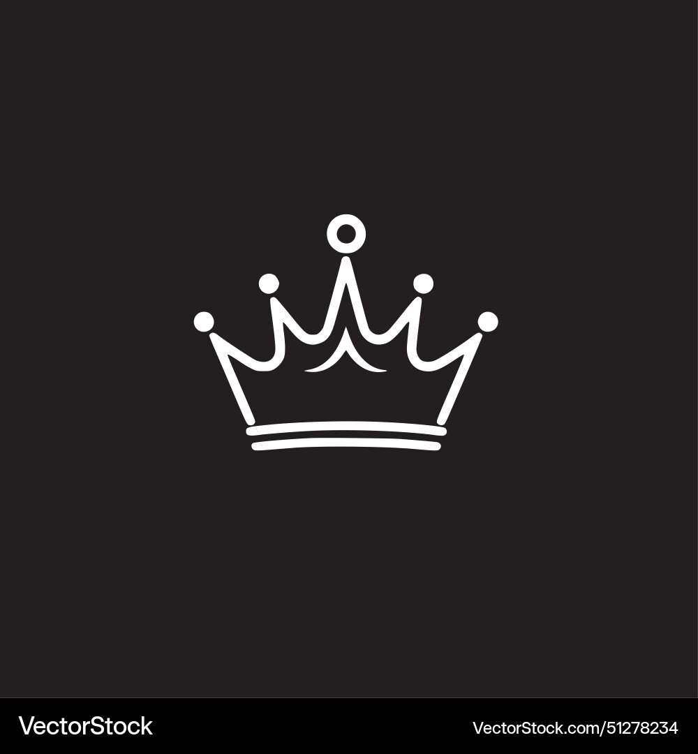 Crown - minimalist and simple silhouette Vector Image