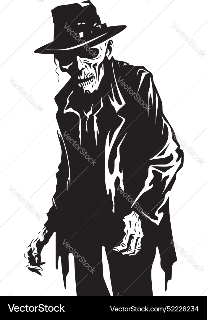 Nightmare necrosis black logo design expressing Vector Image