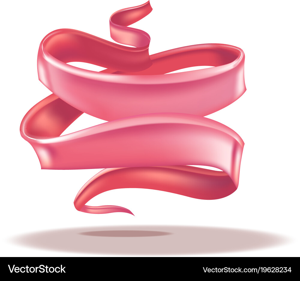 Realistic silk ribbon isolated Royalty Free Vector Image