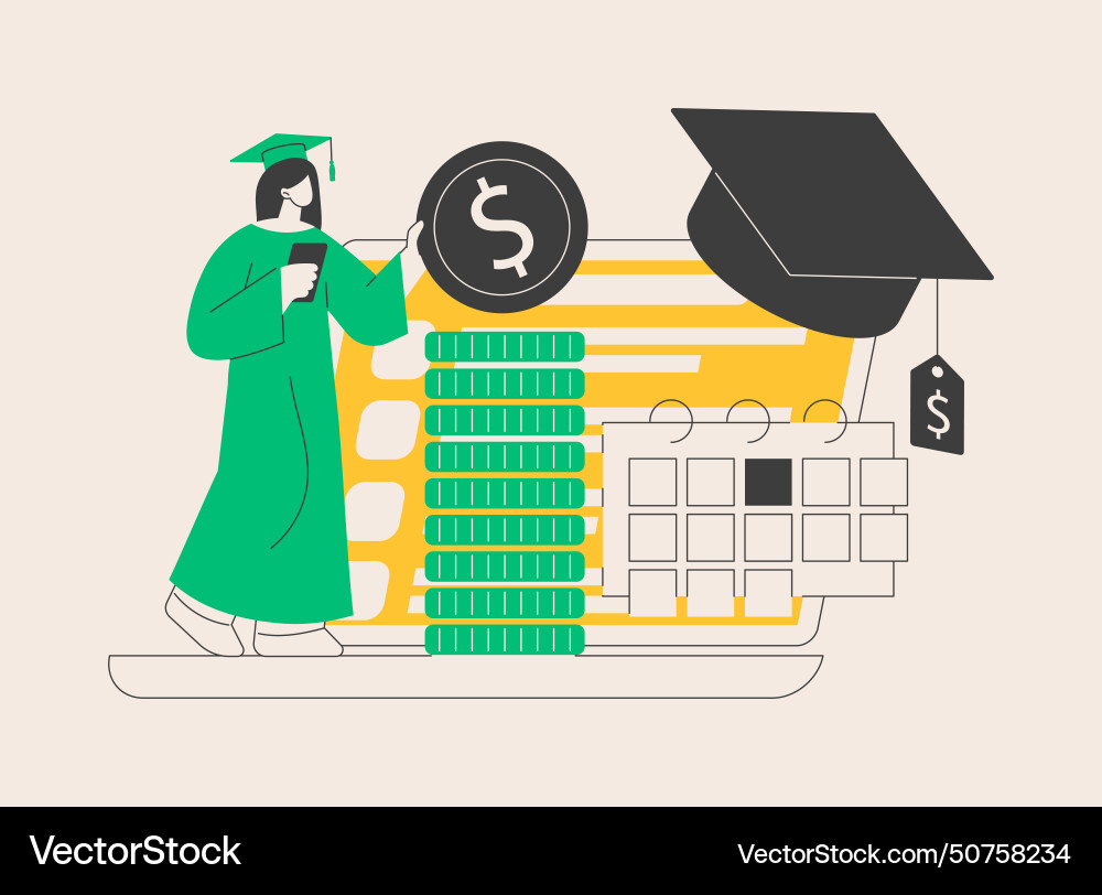 Student loan payments deferred abstract concept Vector Image