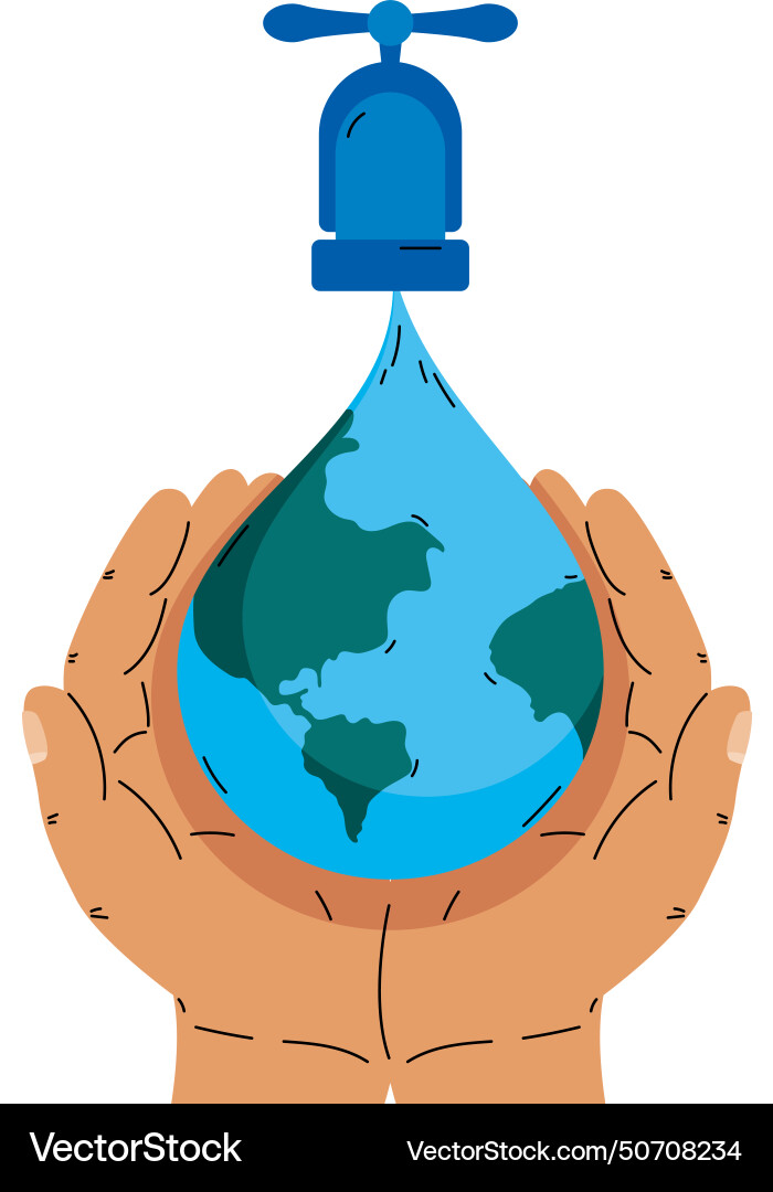 Water day protection Royalty Free Vector Image