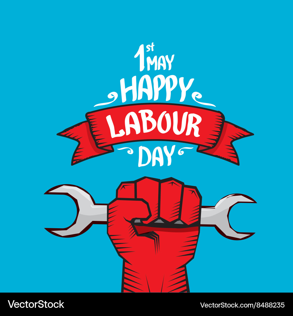 1 may - labour day poster Royalty Free Vector Image
