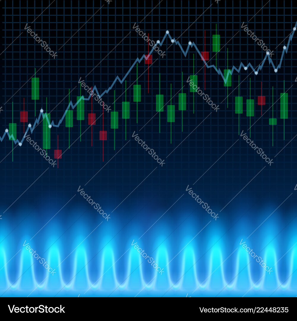 Blue flame of stove Royalty Free Vector Image - VectorStock