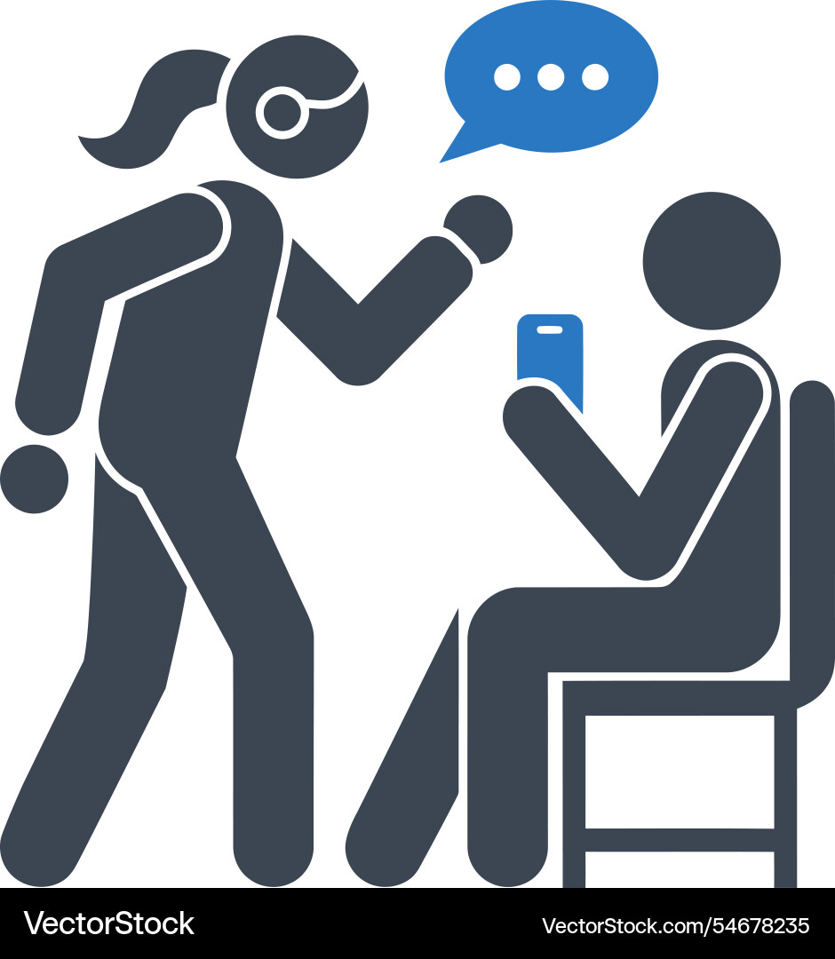 Conversation over phone icon Royalty Free Vector Image