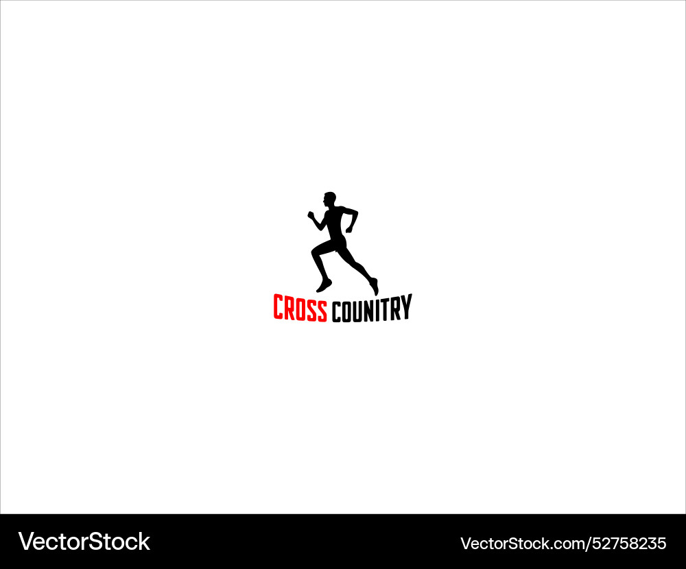 Cross country logo Royalty Free Vector Image - VectorStock