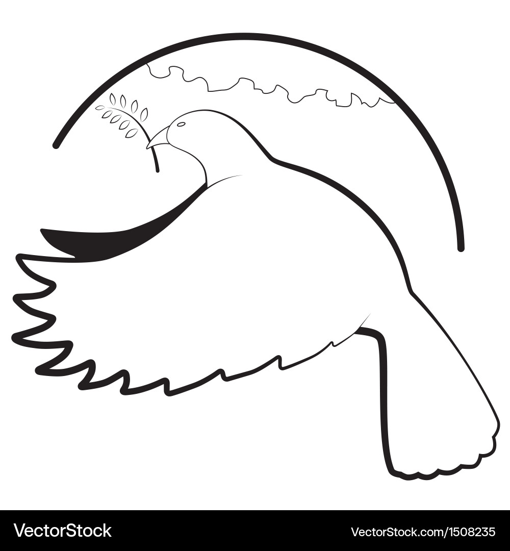 Flying dove peace Royalty Free Vector Image - VectorStock