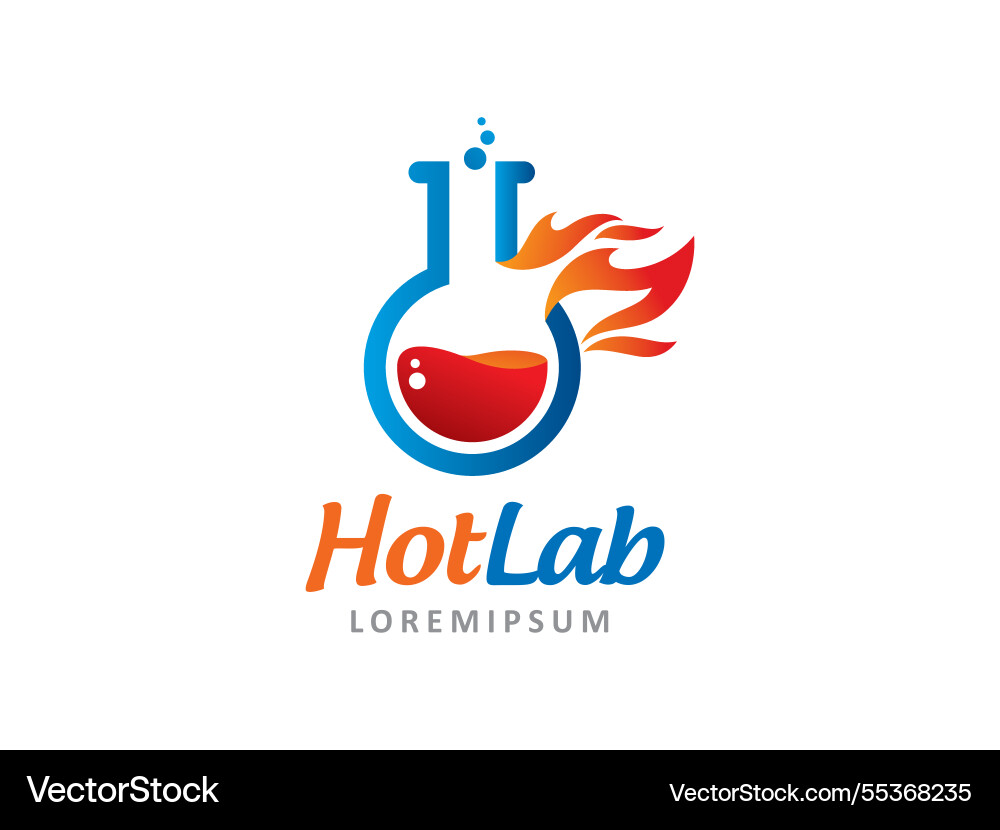 Hot laboratory logo symbol or icon template Vector Image
