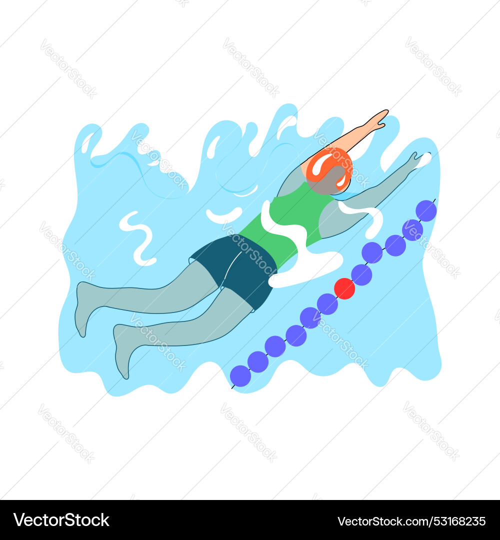 Swimming Royalty Free Vector Image - VectorStock