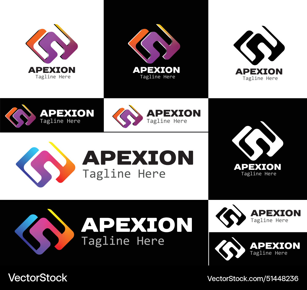 Abstract brand logo identity Royalty Free Vector Image