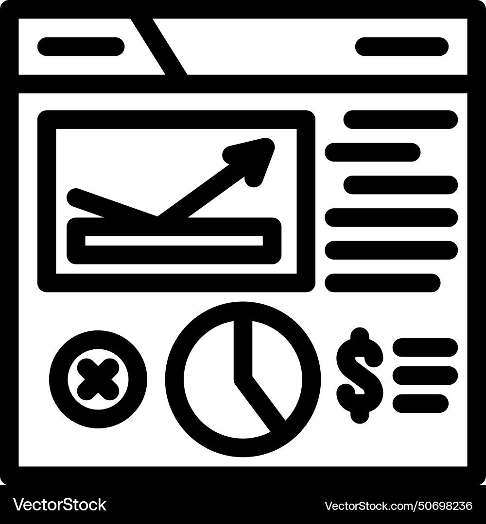 Bounce Rate Seo Line Icon Royalty Free Vector Image