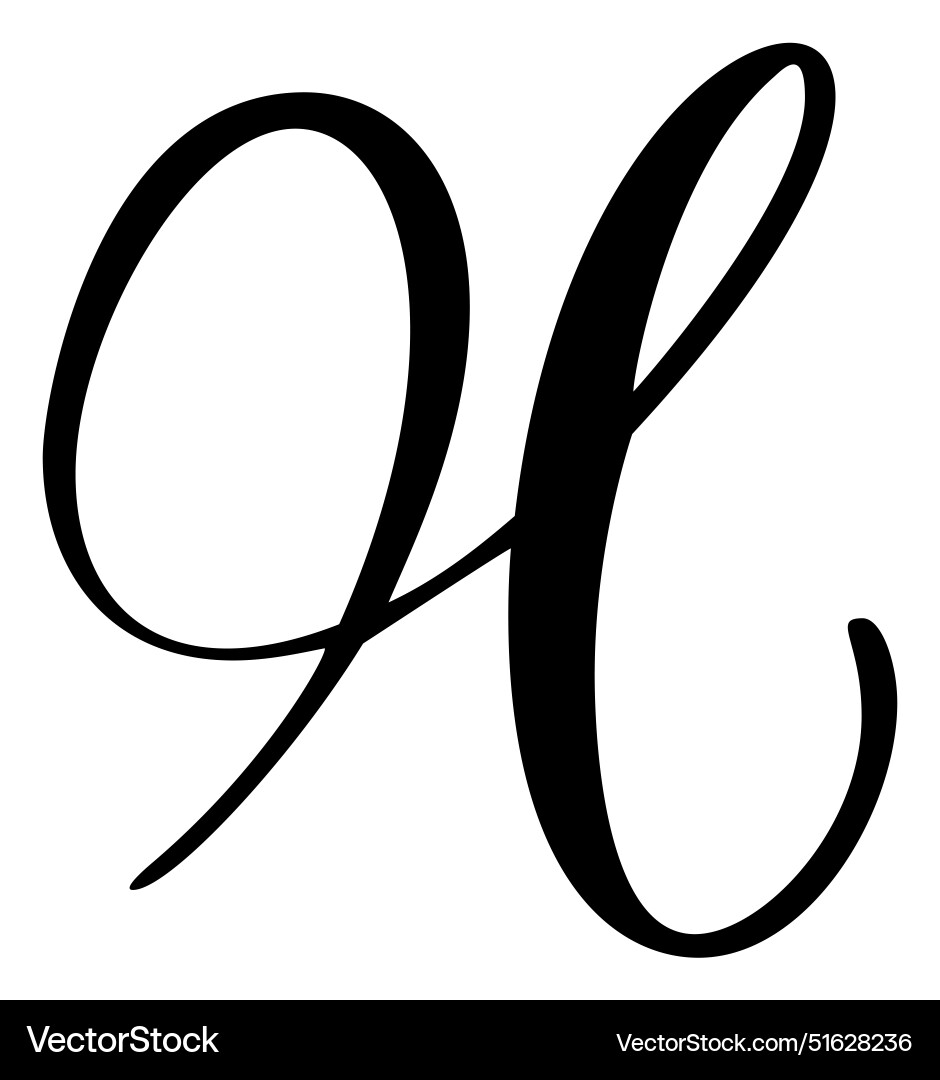 Letter H In Calligraphy Letter H Letter H Calligraphy' Closable Cotton