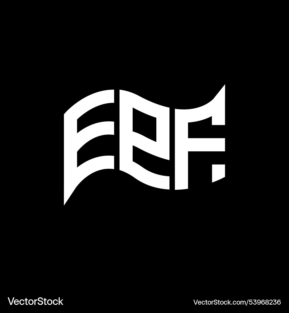 Epf logo design simple and modern Royalty Free Vector Image