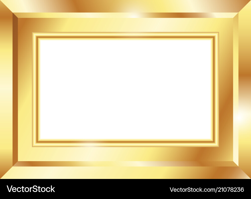 Golden frame Royalty Free Vector Image - VectorStock