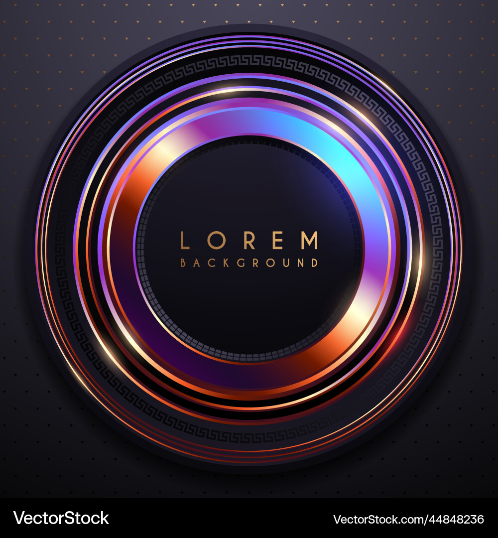 Hardened Metal Circle Frame Royalty Free Vector Image
