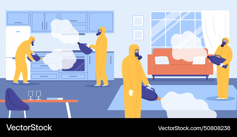 Pest control background Royalty Free Vector Image