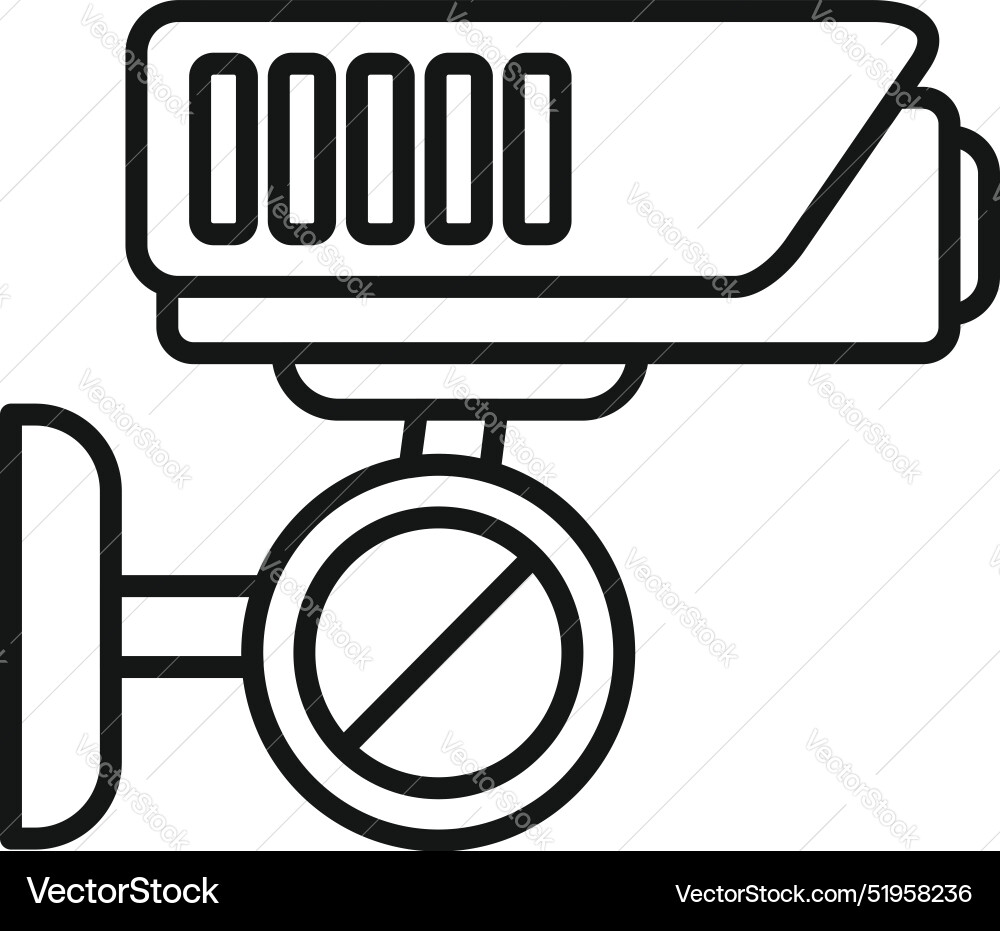 Security camera mounted on wall detecting motion Vector Image