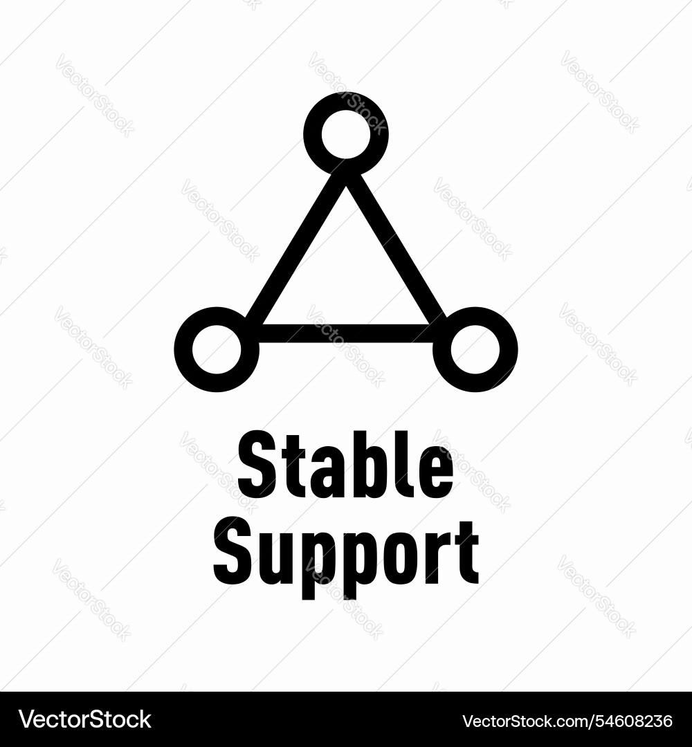 Stable support information sign Royalty Free Vector Image