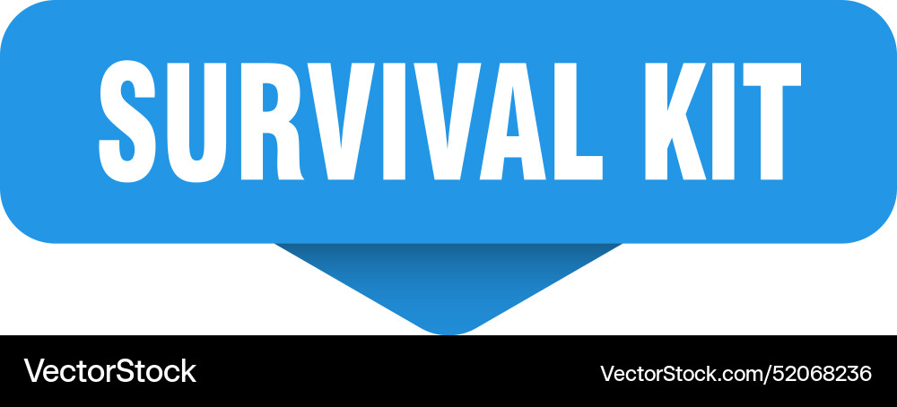 Survival kit sticker sign Royalty Free Vector Image